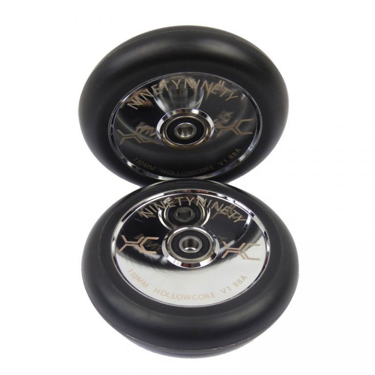 110mm Hollow Core Wheels Polished Chrome Ninety Ninety